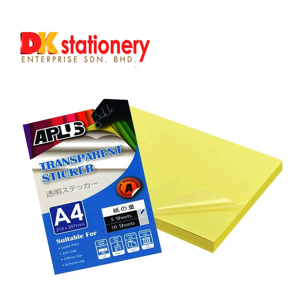 Transparent Label Sticker A4 25's | Shopee Malaysia