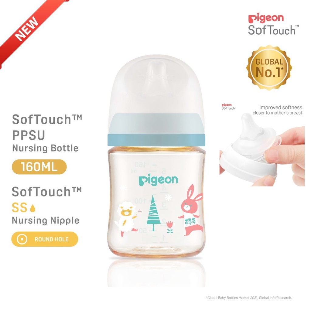 ORIGINAL Pigeon PPSU T-Ester PP Glass SofTouch Wide Neck Baby Bottle Feeding Nursing 160ml 240ml ...