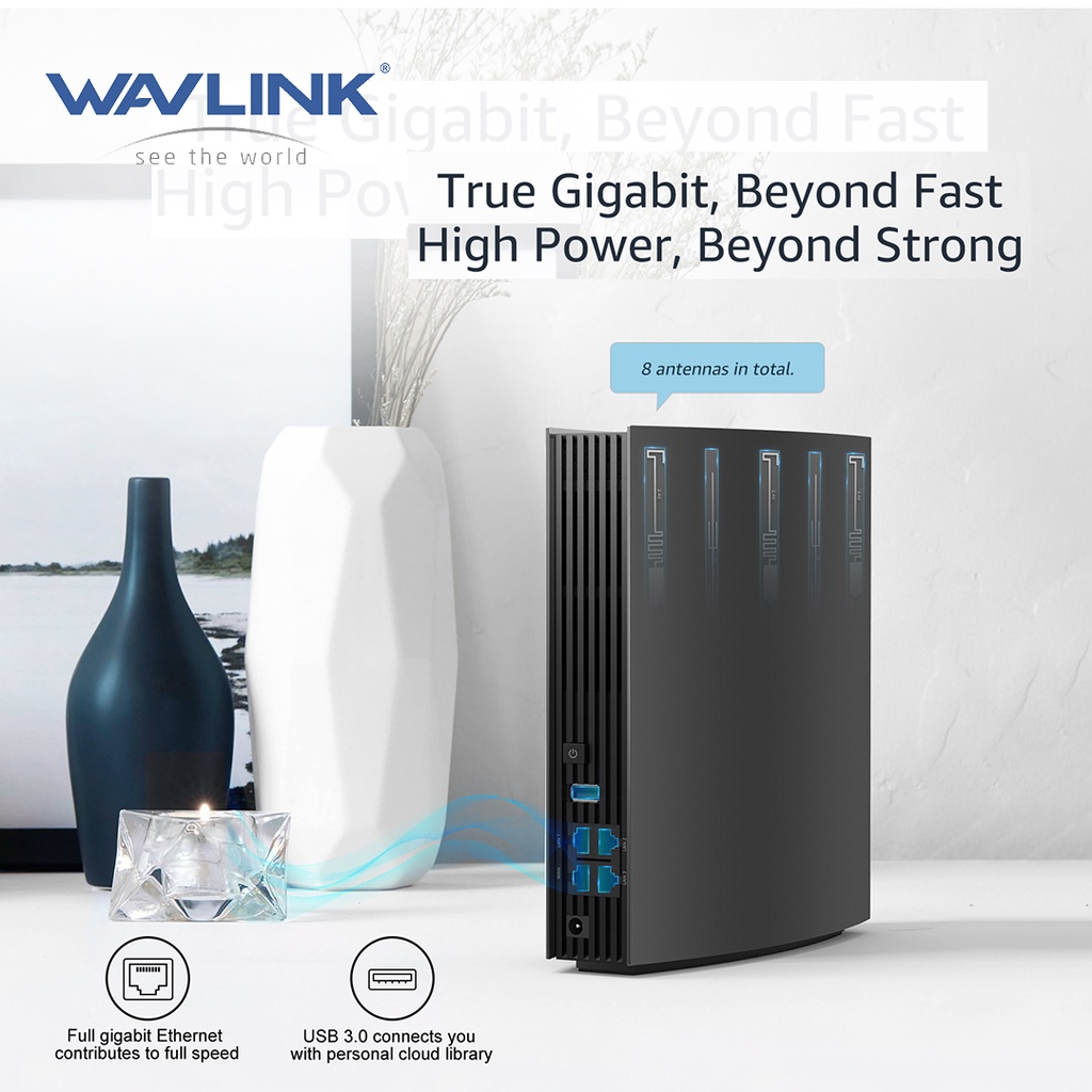Wavlink AC3200 Wireless Dual-Band 2.4GHz 1000Mbps and 5GHz 2167Mbps ...