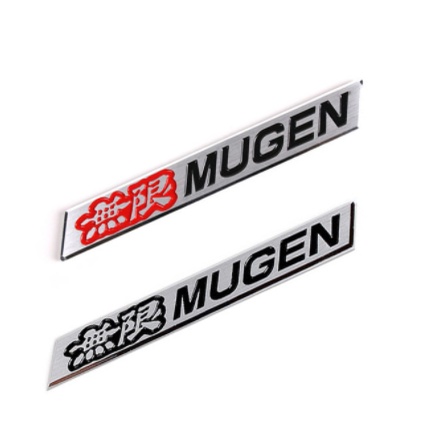 Mugen Logo Aluminium Red Black Part Car Spoiler Badge Emblem Logo ...