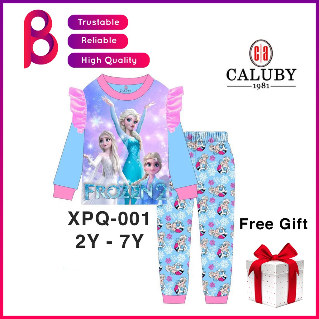 Caluby Pyjamas Kids 2 to 7 years Girls Frozen Elsa Anna Alsa Elsa Baju ...