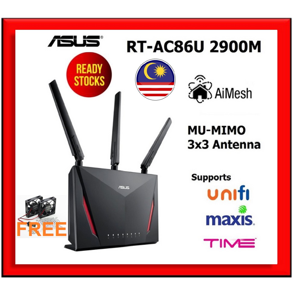 🔥Ready Stock🔥Asus RT-AC86U AC2900 Aimesh Gaming High Performance Router ...