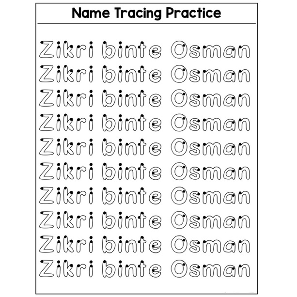 Children Name Tracing Exercise Customise Name Tracing Worksheet ...