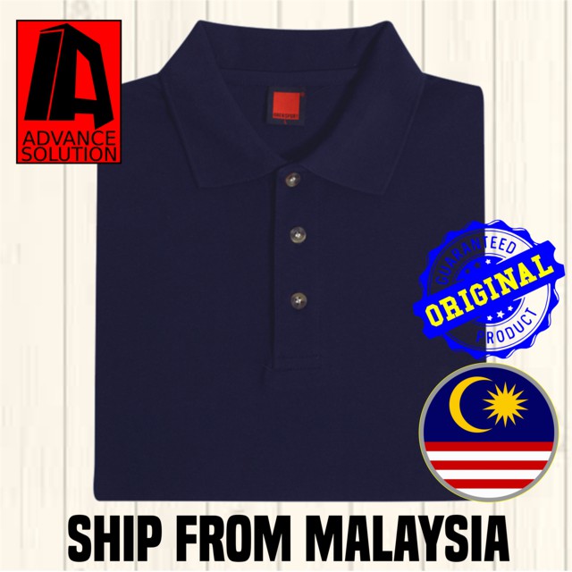 Navy Blue Polo Collar TShirt Plain Blank Unisex | HC0101 Oren Sport ...