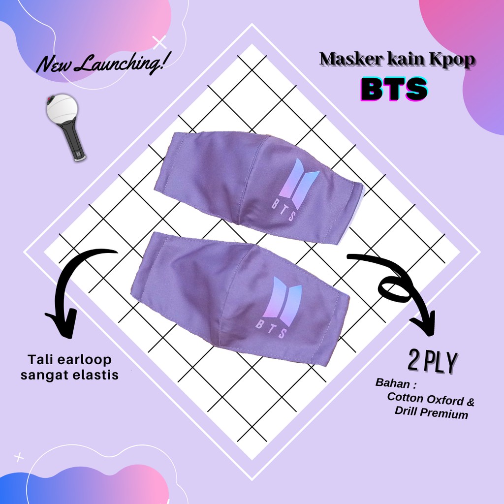 Bts Army Kpop Stuff fanmade Fabric Mask | Shopee Malaysia
