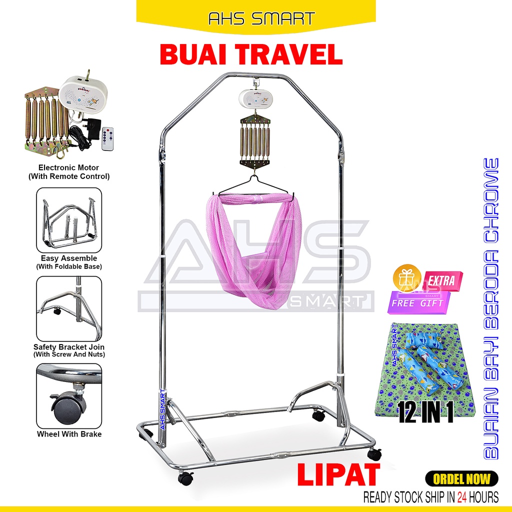 Baby Spring Cot AHS SC30 - Baby Cradle Electric Buaian Gantung Buaian ...