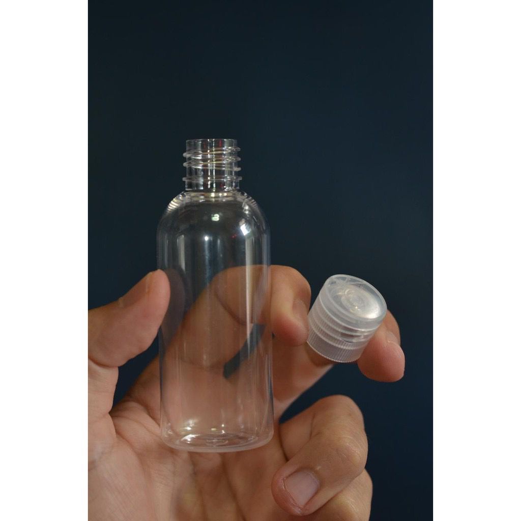 (FREE PACKING) - 60ml Fliptop CLEAR TRANSPARENT PET Bottle | Shopee Malaysia