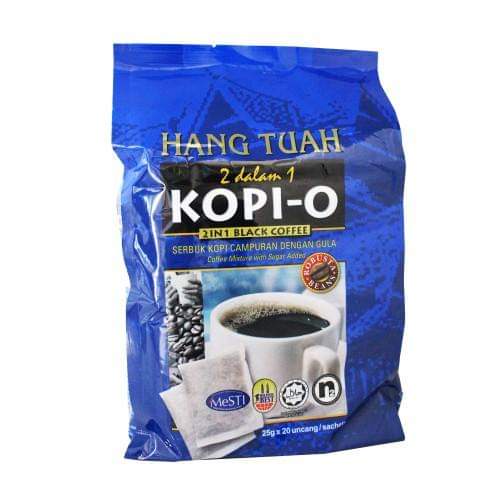 KOPI HANG TUAH KOPI 'O' 2 DALAM 1,TERUS DARI KILANG,BLACK COFFEE FROM ROBUSTA BEANS(BIRU)DARK ...
