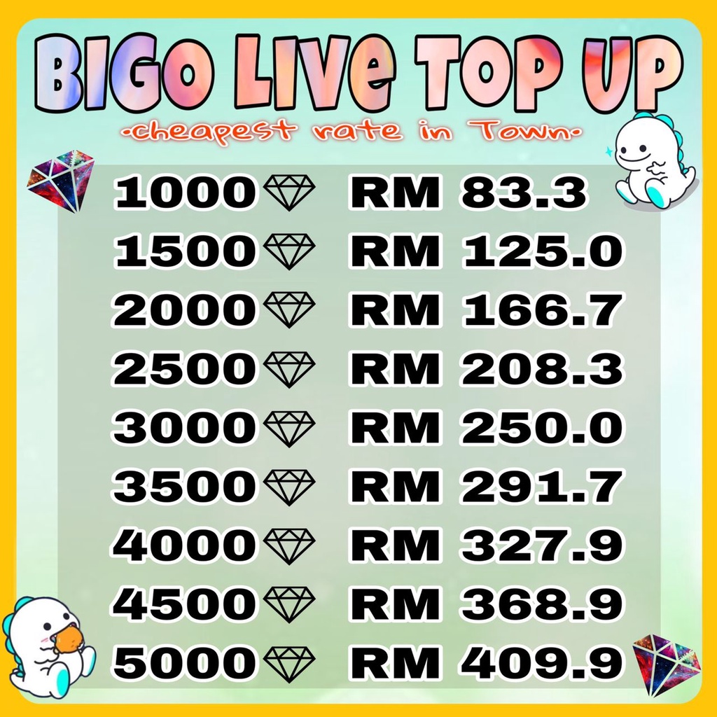 [🎊BIGO Authorized🎊] BIGO LIVE TOPUP - OFFICIAL TOP UP BIGO LIVE CHEAPEST DM - BIGO DIAMOND ...