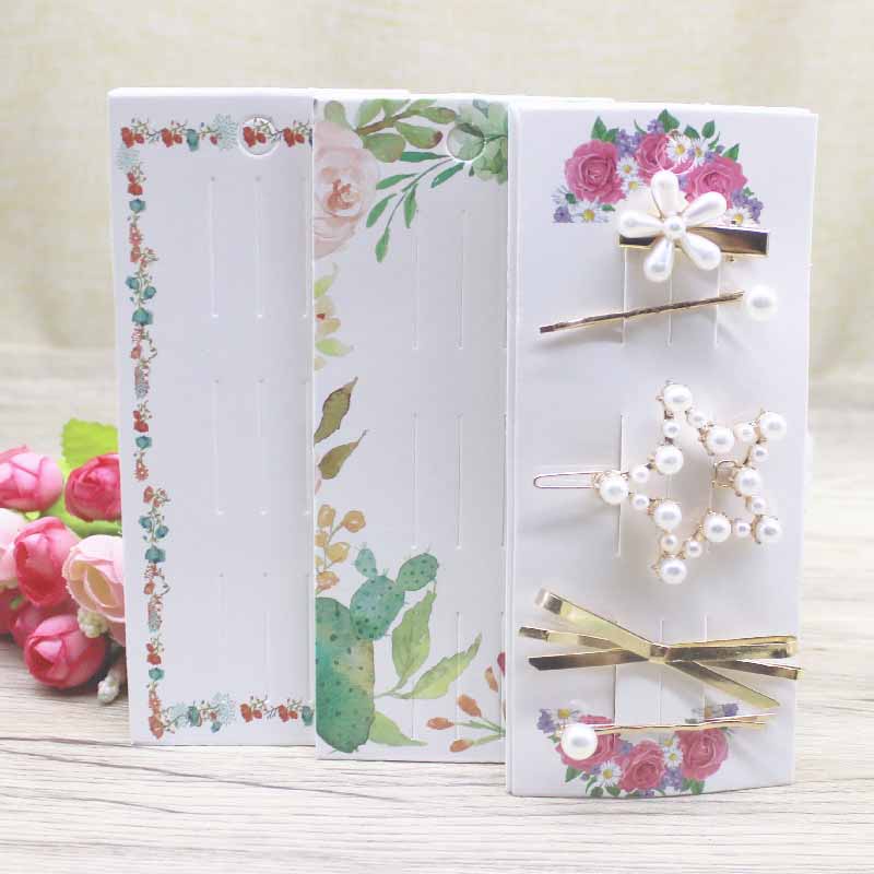 Hot Sale New Hairpin Jewelry Card 50pcs DIY 15x6.5cm Red Flower Color ...