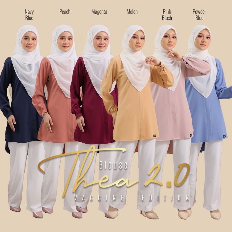 💥SALE💥BLOUSE MUSLIMAH VAKSIN FRIENDLY THEA 2.0 | Tunik.my | Shopee Malaysia