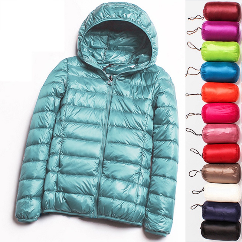 90 Ultra Light Plus Size Thin Down Jacket Women 2020 Autumn Winter