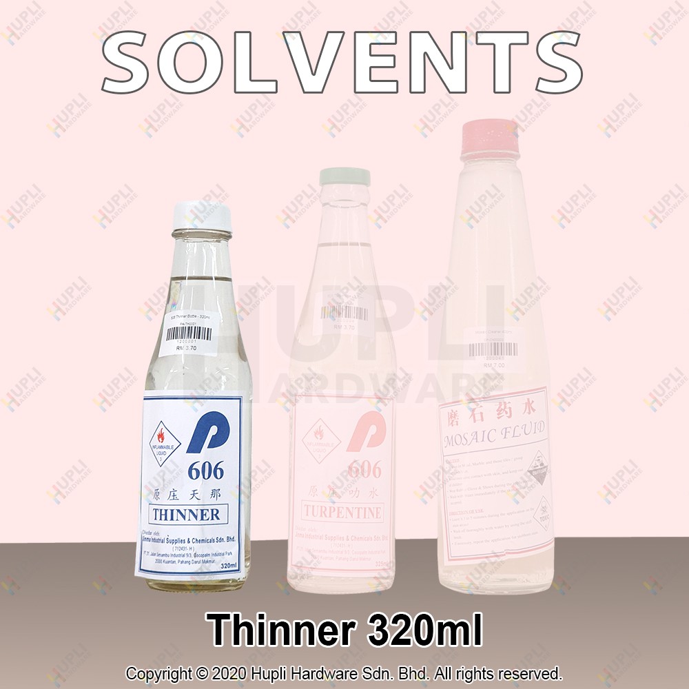 Thinner 606 320ml Turpentine 606 325ml for Paint Thinning / Mosaic ...