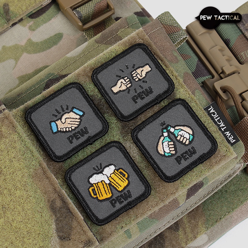 【Customized 】PEW Good Friends and Brothers Series Morale Badge 3D Embroidery Velcro Patch ...