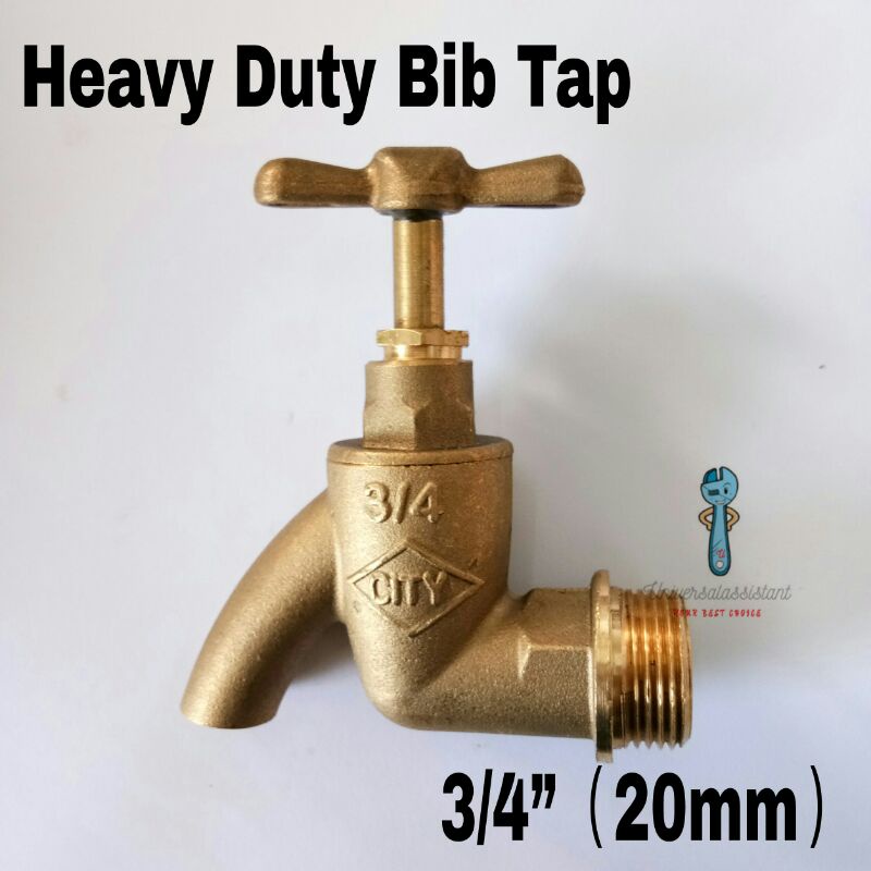 【Brass】3/4” 20mm Tembaga Bib Top | Heavy Duty Kepala Pipe | Kepala Air ...