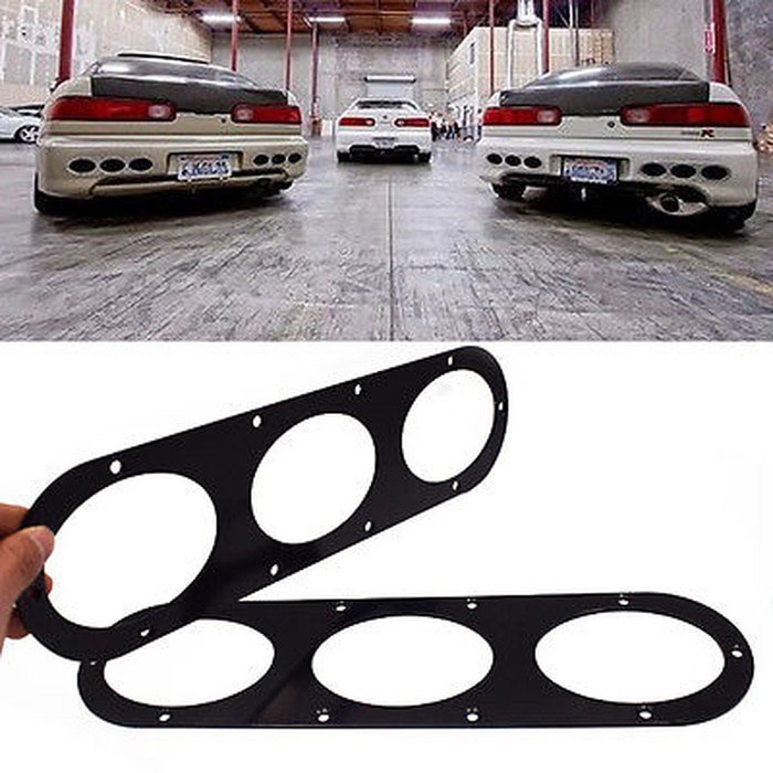 Universal Alloy Diffuser 3 Holes Rear Bumper Air Diversion Diffuser ...