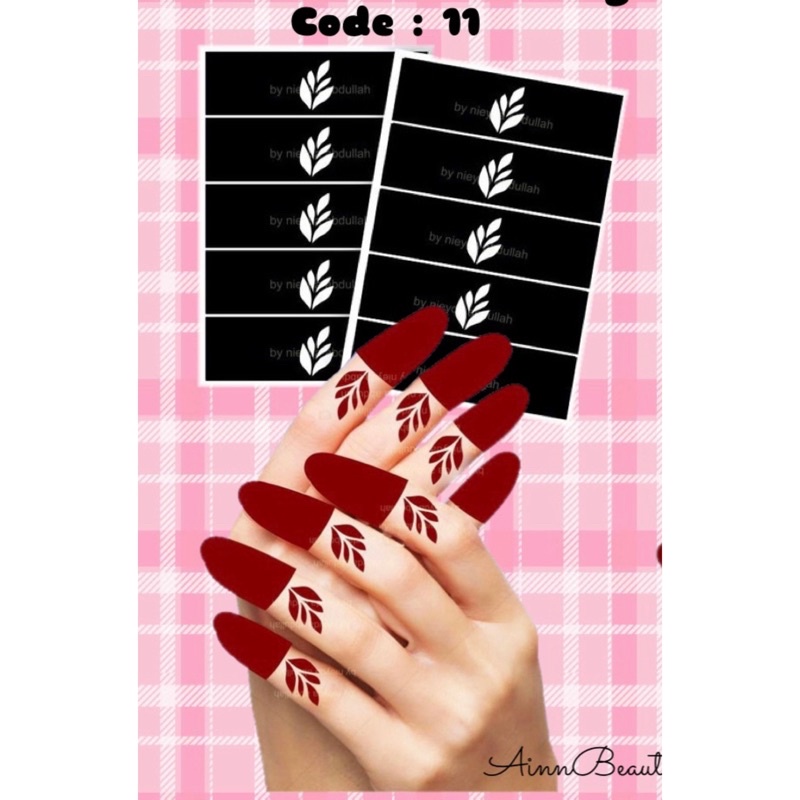 STICKER INAI JARI / sticker inai celup 🔥 senang & cepat 🔥 | Shopee Malaysia