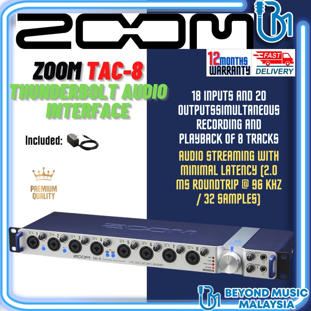 Zoom TAC-8 Thunderbolt Audio Interface | Shopee Malaysia