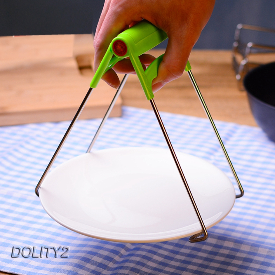 [dolitycbMY] Against Burns Kitchen Clamps Plate Gripper Clip Stainless ...