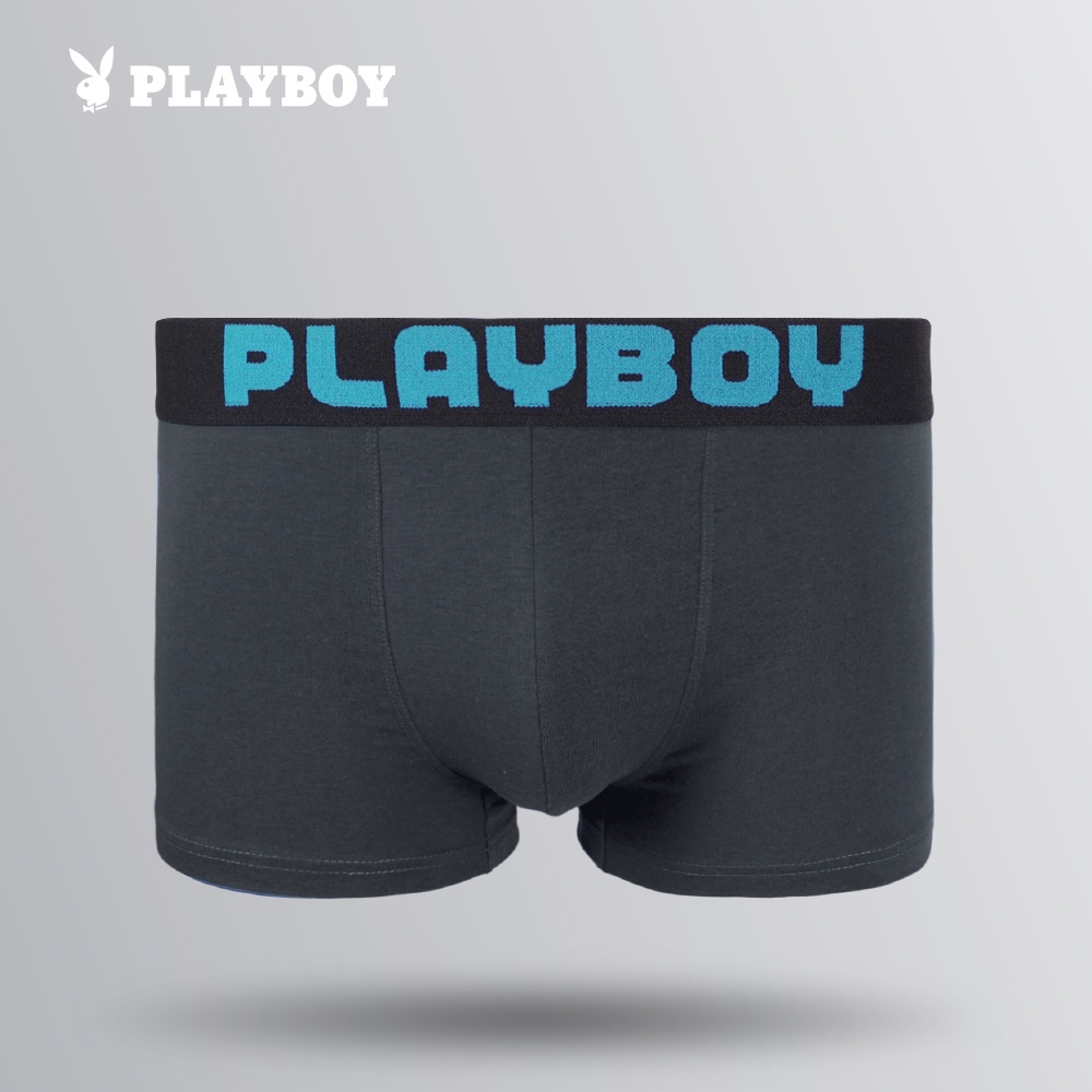 (2 Pieces) Cotton Stretch Playboy Men's Trunks Underwear - B122522-2S ...