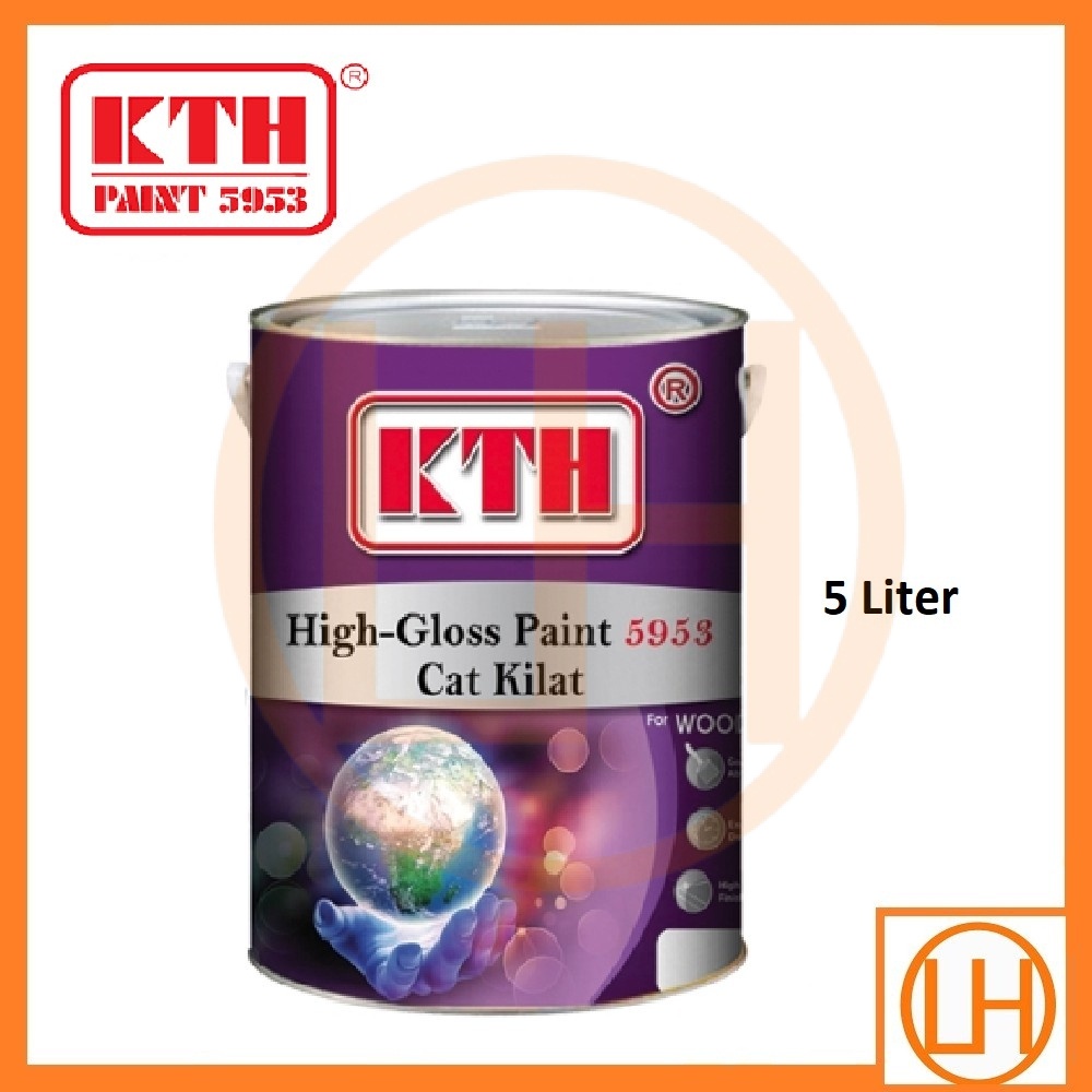 5 Liter KTH Gloss Paint 5 liter - (Cat Minyak/Oil Paint/Cat Kayu/Cat ...