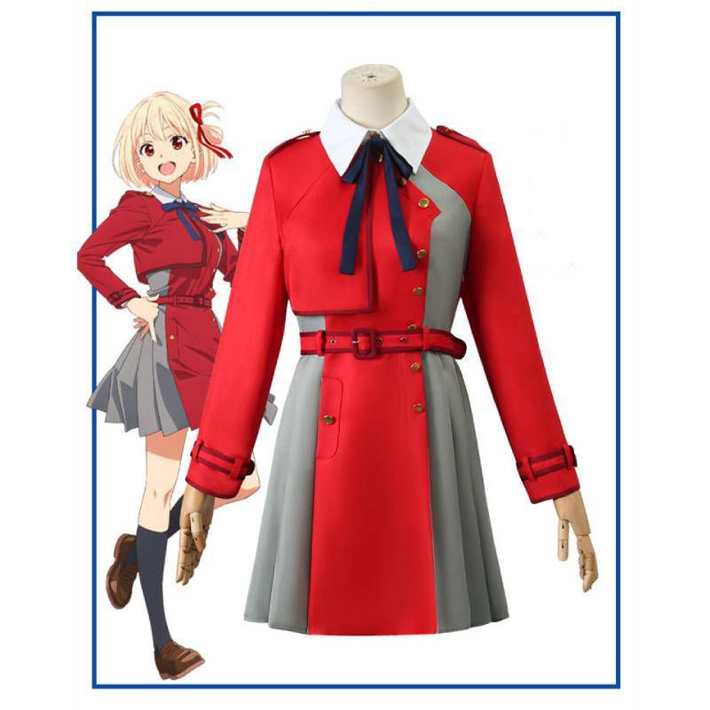 Anime Lycoris Recoil Cosplay Costume Lycoris Recoil Chisato Nishikigi ...