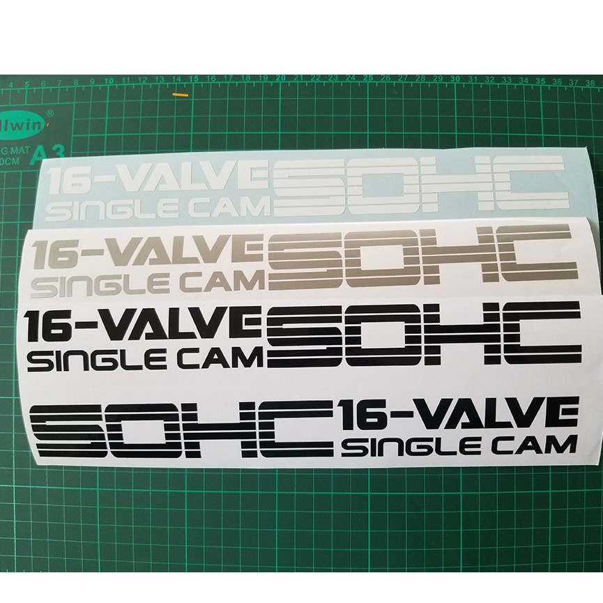 Sticker sohc 16 valve single cam(cutting) 2 side kiri dan kanan ...