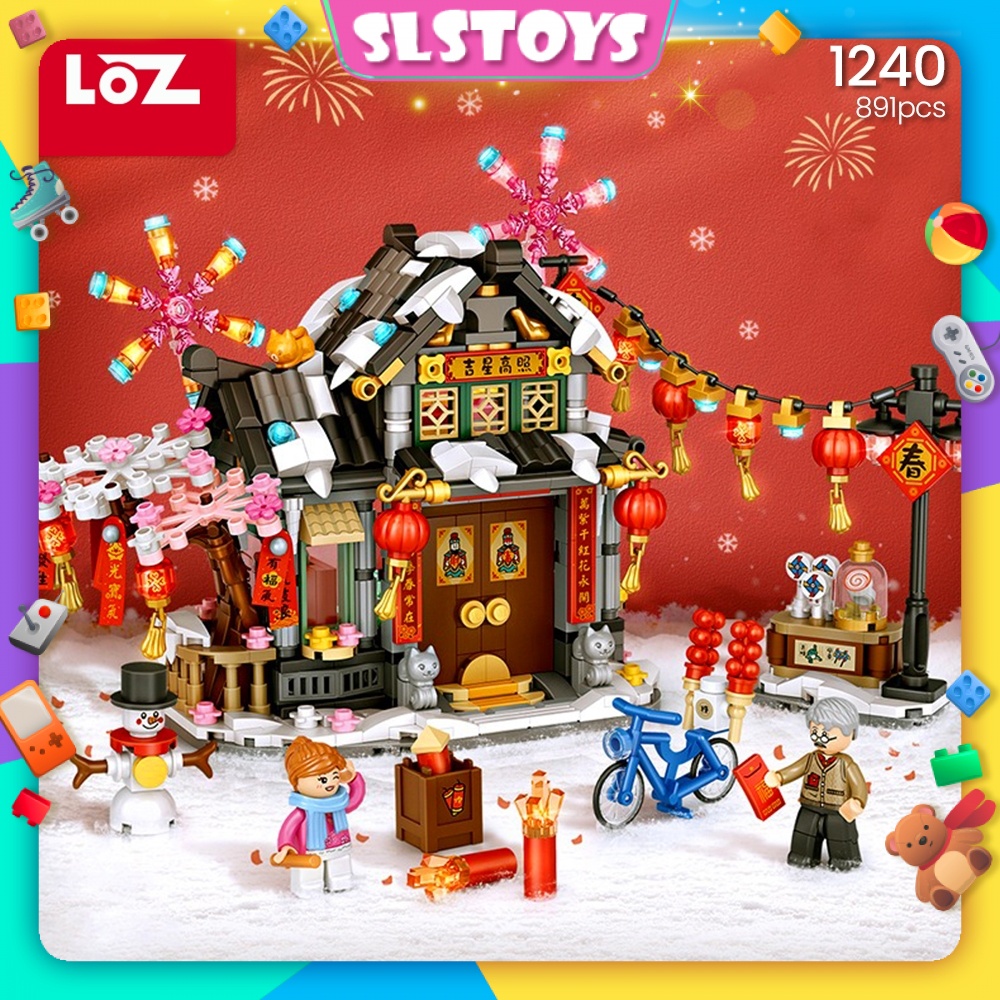 LOZ IDEAS Mini Block 1240 Stick Together Traditional Chinese House ...