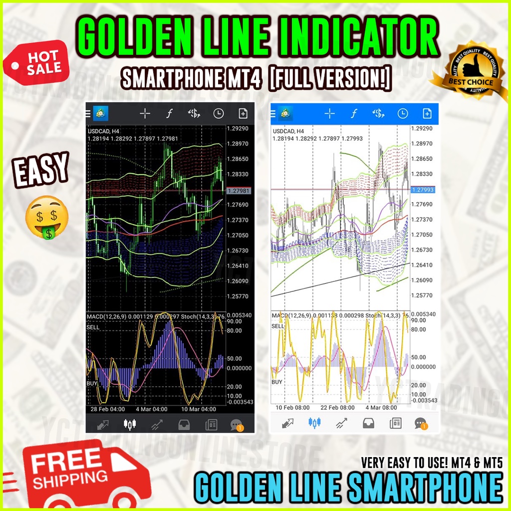 💥 GOLDEN LINE SMARTPHONE 💥 MT4 & MT5 (SOP Entry 90% Accurate) 🤑 FULL ...