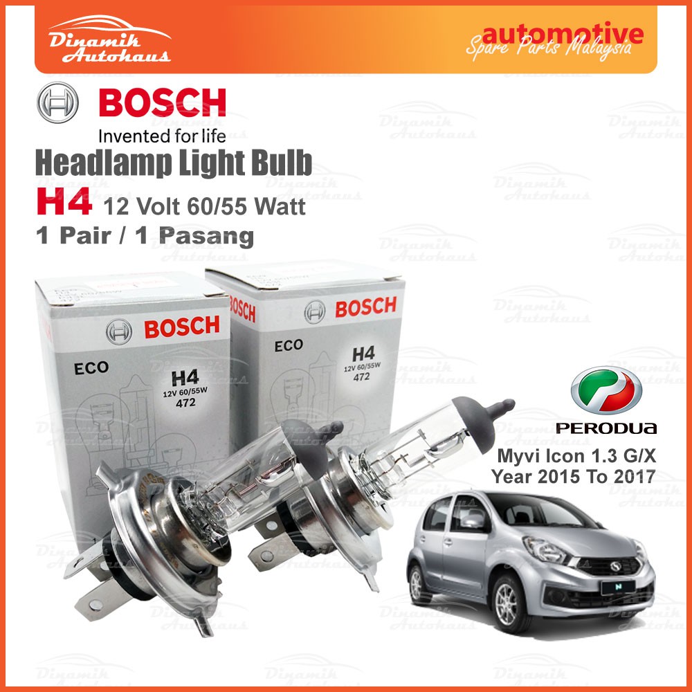 Perodua Myvi Icon G & X Spec Year 2015 To 2017 Headlamp Halogen Light ...