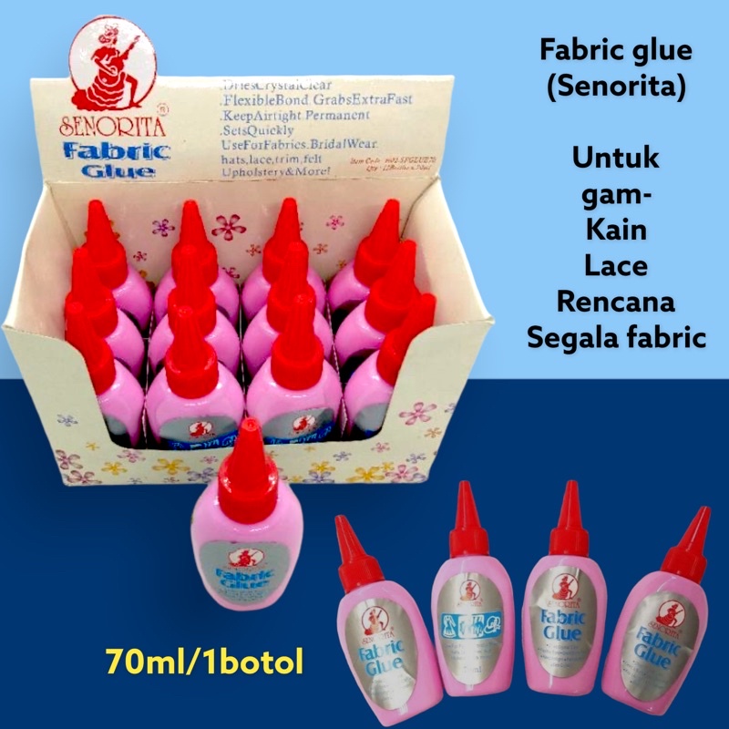 senorita fabric glue/ gam kain/ gam rencana/ gam lace baju | Shopee ...