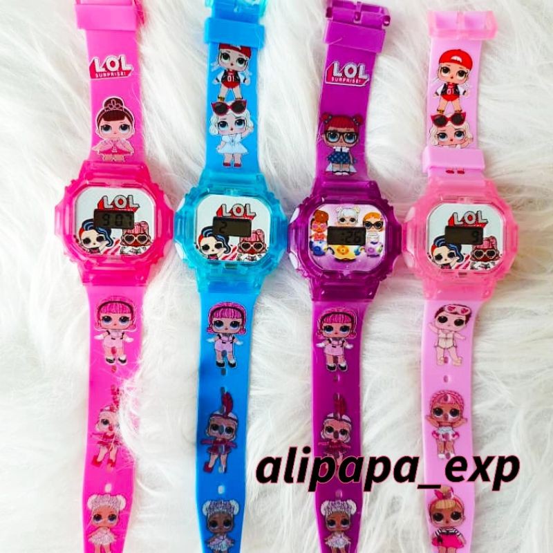 LOL Suprise Cartoon kids watches/jam kanak2 with music and light ...