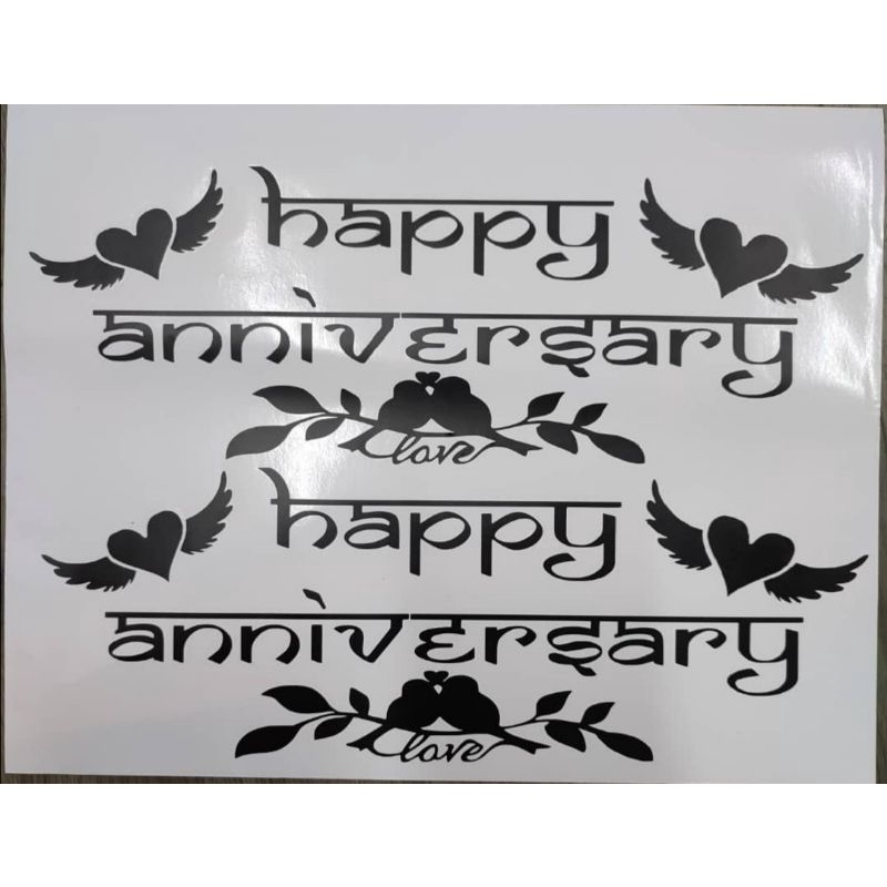 Happy Anniversary Sticker Bobo Balloon Sticker | Shopee Malaysia