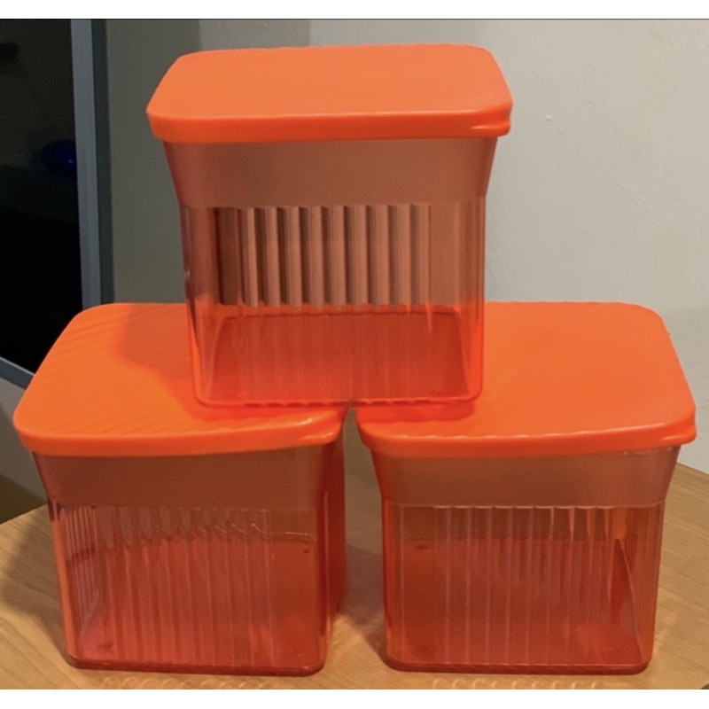Orange Exclusive Square Clear Containers (Tupperware Brand) | Shopee ...