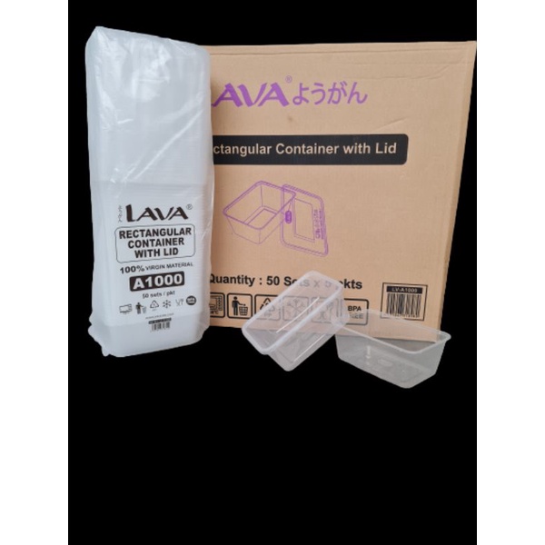 A500 A650 A750 A1000 Food container (5 X 50 set) /Durian Container ...