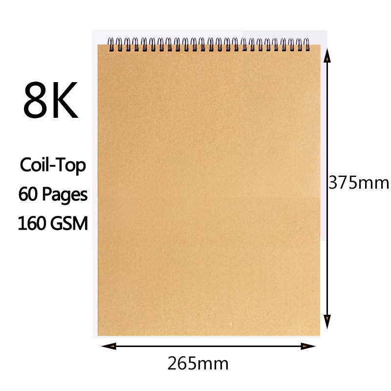 Professional sketchbook A5/16K/A4//18k/A3 Thicken paper 160 GSM Spiral notebook Art school ...