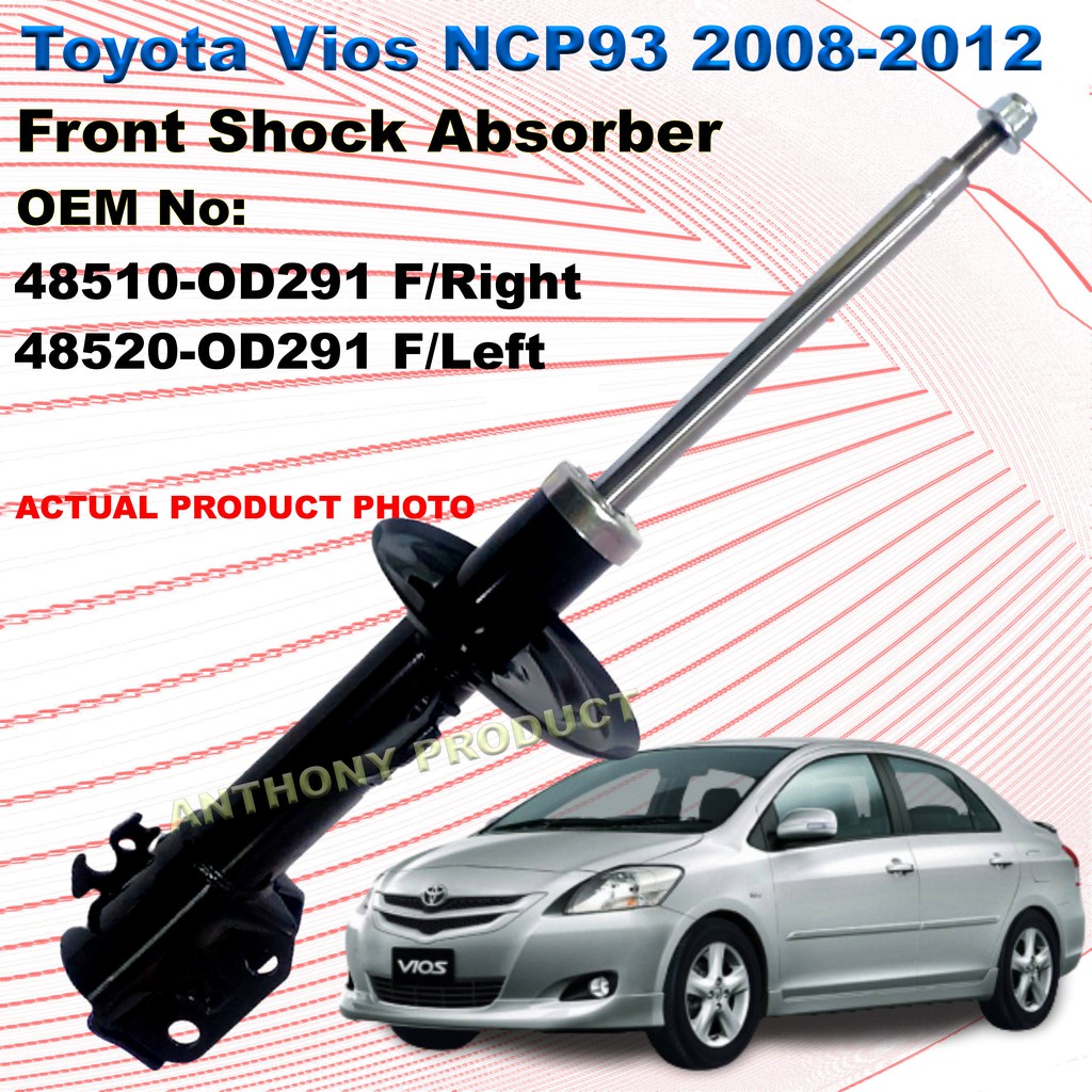 Toyota Vios NCP93 Front and Rear Shock Absorber Gas type | Shopee Malaysia