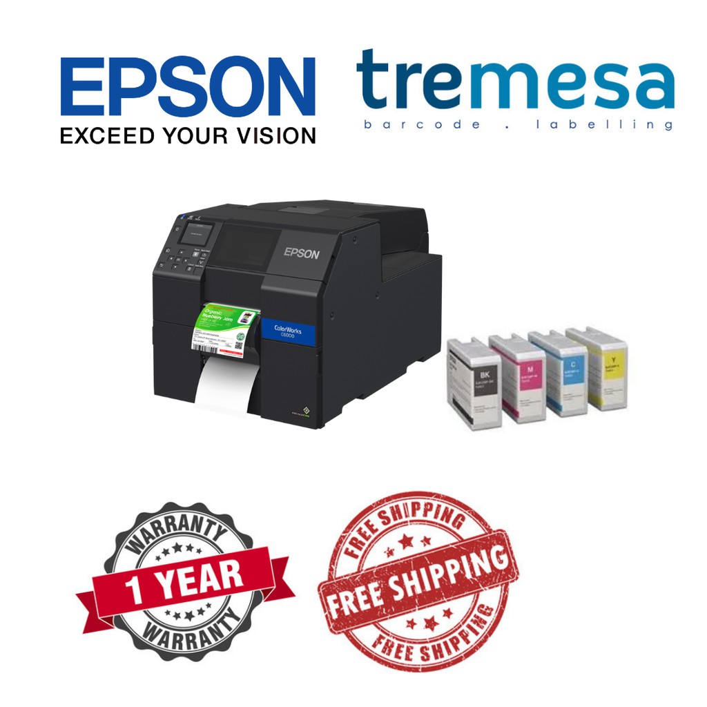 Epson Colorwork CW-C6000 C6050A 4" On-Demand Color Label Printer ...