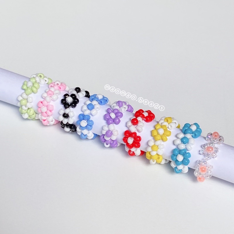 Bloom ring/korean inspo/kpop/handmade | maomaobeads | Shopee Malaysia