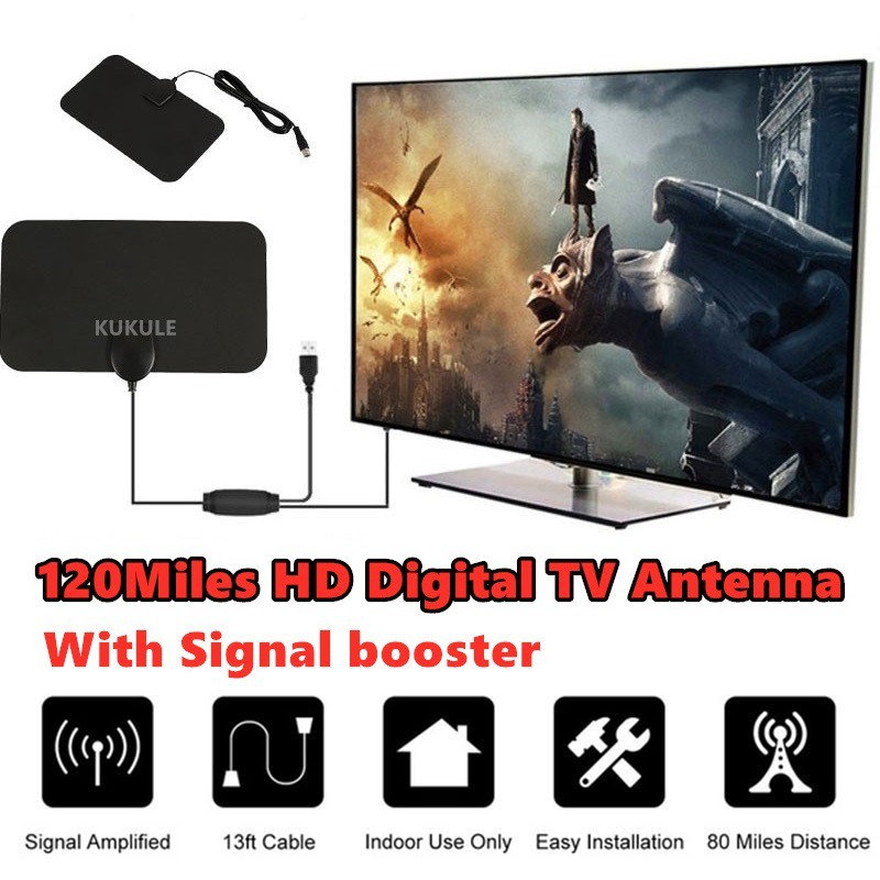 Signal Booster 120Miles Digital Antenna Indoor Antenna mytv Myfreeview ...