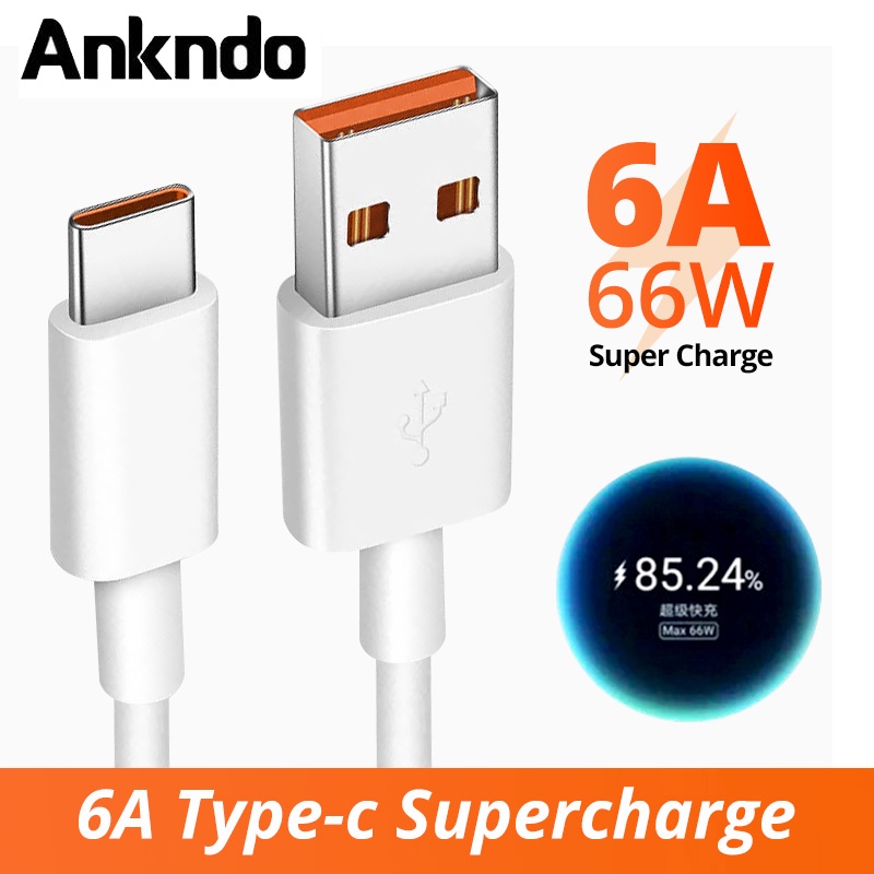 Ankndo 66W 6A Fast Charger Cable Fast USB Type C Charging Data Cord for ...