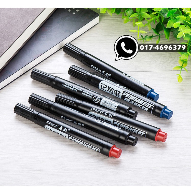 SayHi Permenant Marker Blue Black Red Colour Marker Pen | Shopee Malaysia