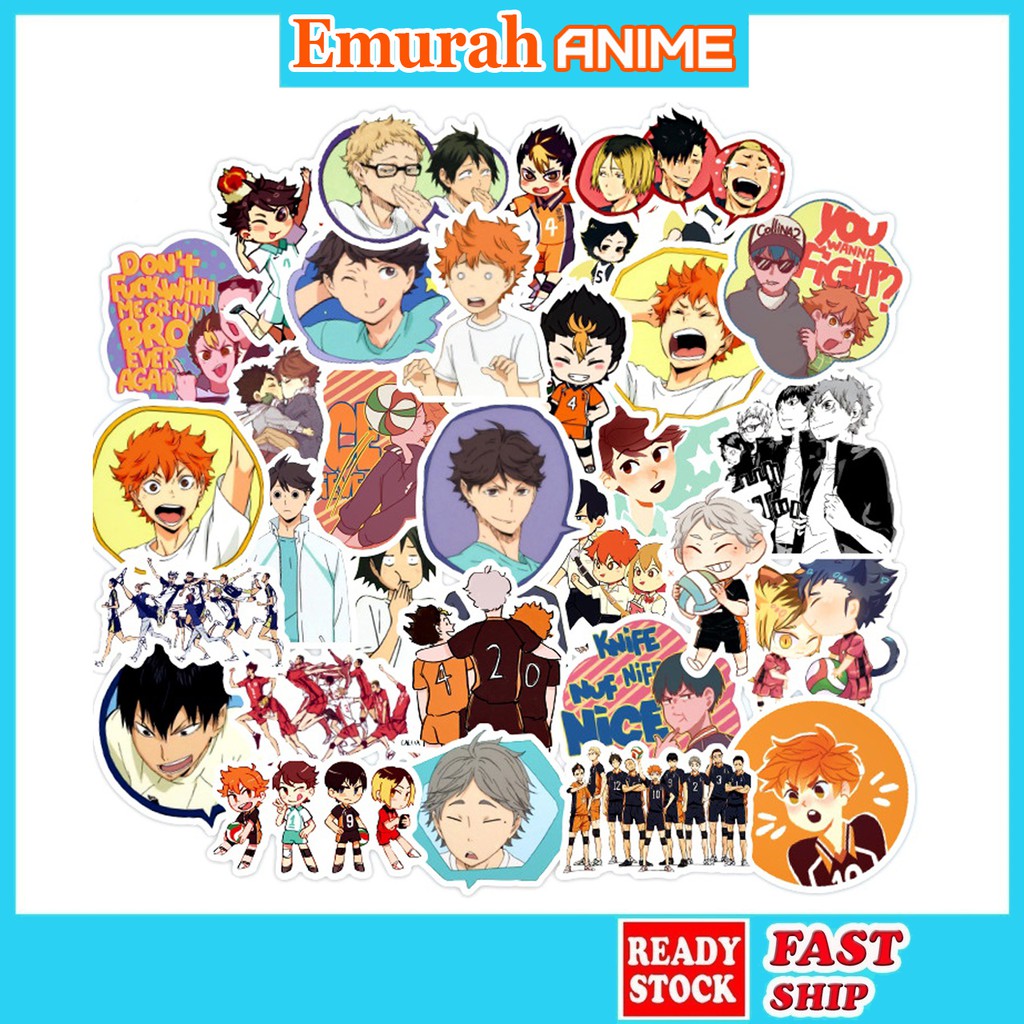Haikyuu Sticker Pack 100pcs 50pcs Diy Anime Manga Graffiti Stickers