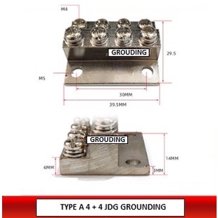 Grounding Platoon Ground Double Row Earth Bar Terminal Block Zero ...
