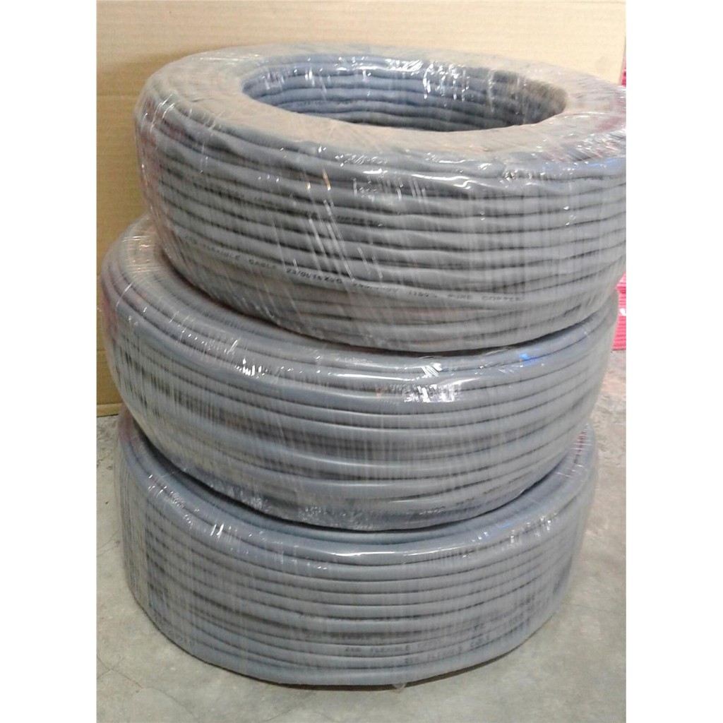 Branded Pure Copper 70/0076 x 3 Core PVC Flexible Cable [85M] (Grey ...