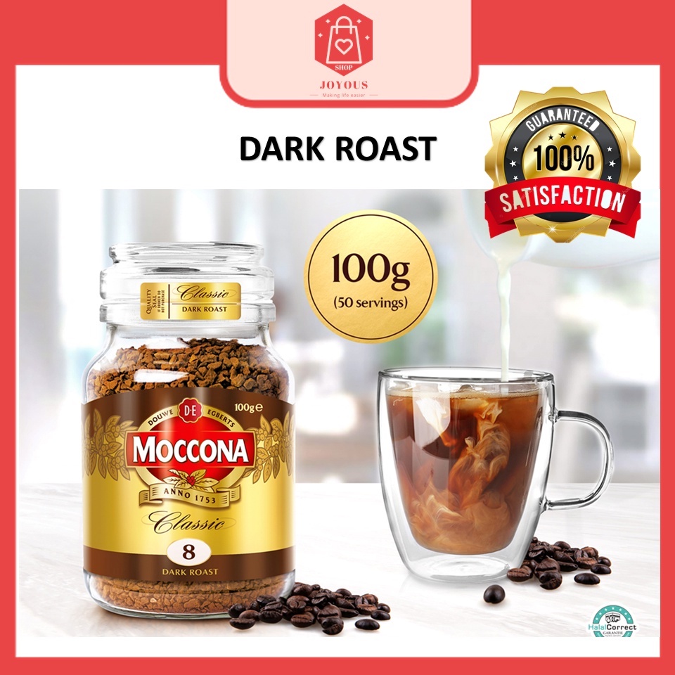 Moccona Classic Dark Roast Freeze Dried 8 Coffee 100g / 200g | Shopee ...