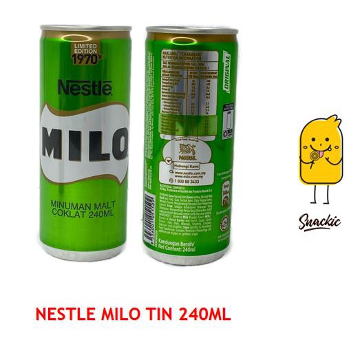 Nestle Milo Tin 240ml | Shopee Malaysia