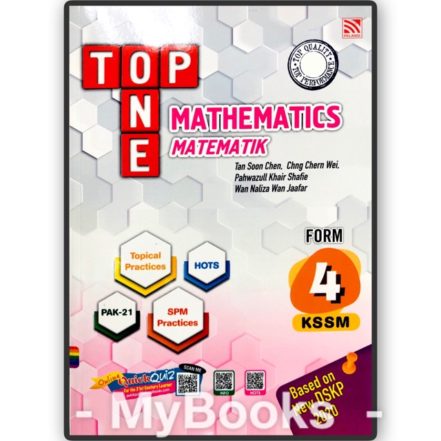 BUKU LATIHAN 2020 TOP ONE MATHEMATICS FORM 4 ( Bilingual) | Shopee Malaysia