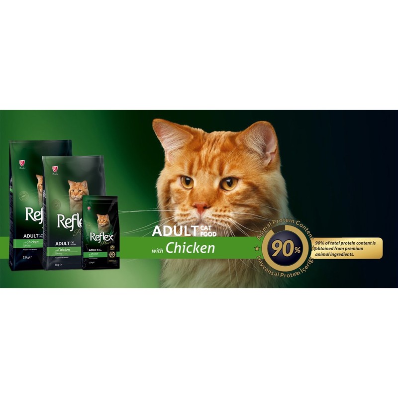 REFLEX ADULT CHICKEN CAT FOOD 15kg made in Turkey | Shopee Malaysia