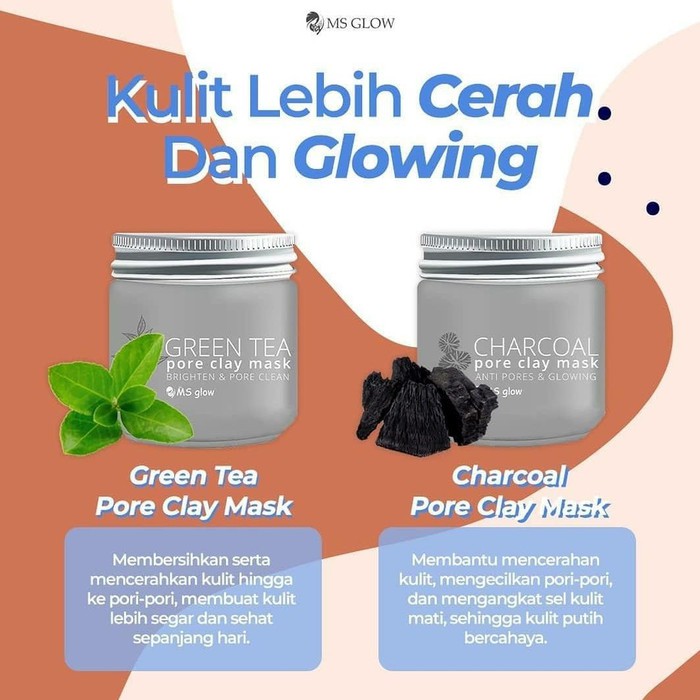 Ms glow Clay mask/Ms glow mask/Ms glow Clay mask Green tea/Ms glow Clay ...
